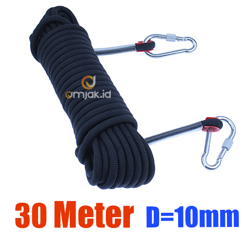 Jual Tali Paracord Panjat Tebing Climbing Rope 10mm 10 20 30M carabiner / tali karmantel STATIS ...