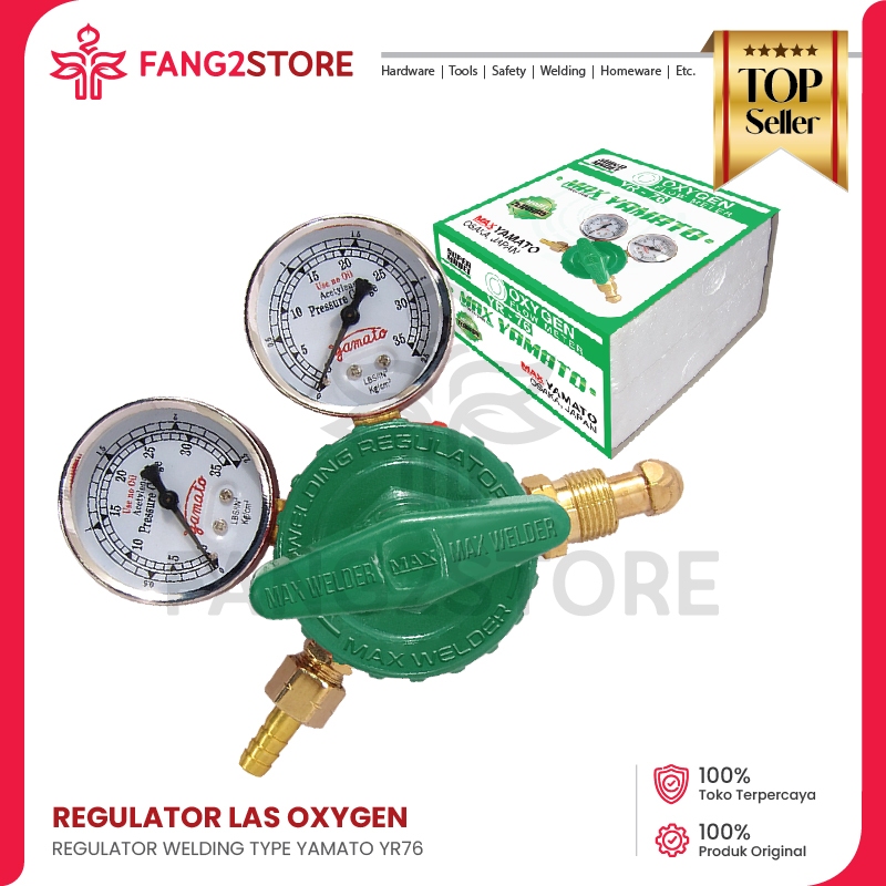 Jual Regulator Las Oxygen / Welding Regulator Oksigen Oxy Max Yamato YR76 | Shopee Indonesia