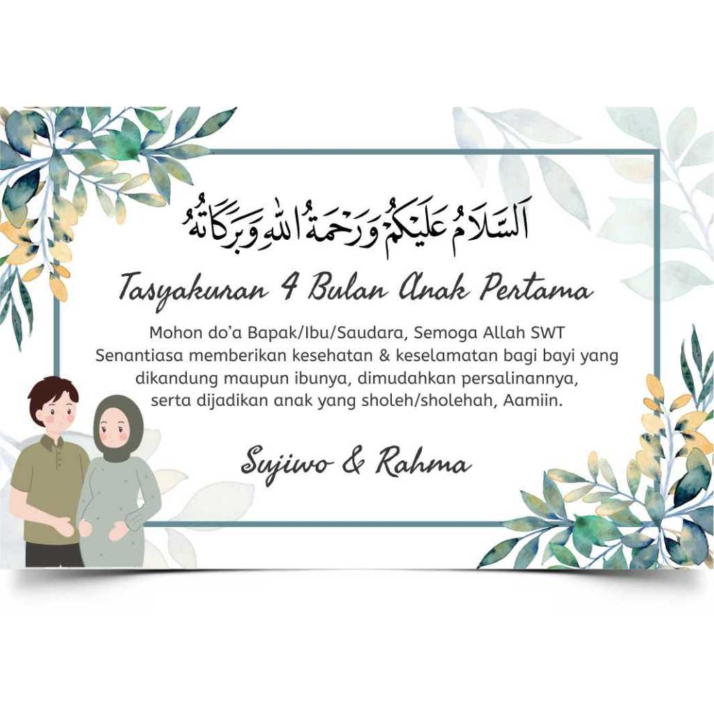 Jual Kartu Tasyakuran Kehamilan / Stiker Tasyakuran Kehamilan | 7 atau ...