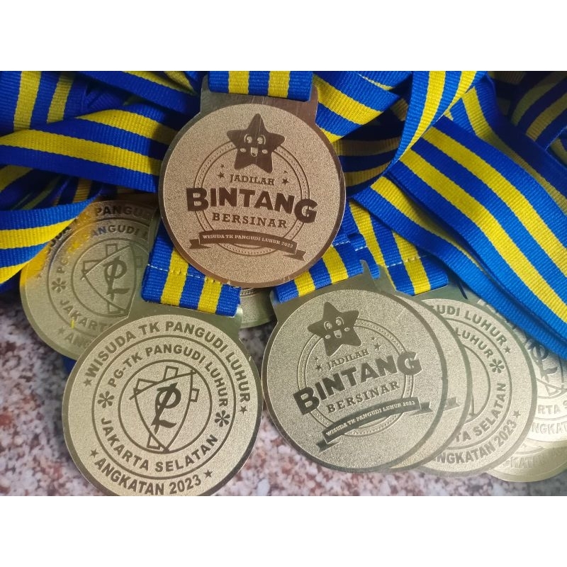 Jual medali wisuda medali emas perak perunggu medali logam kuningan ...