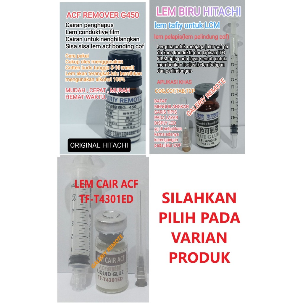 Jual ACF Remover atau Pembersih Lem ACF Bonding - lem cair atau lem acf ...