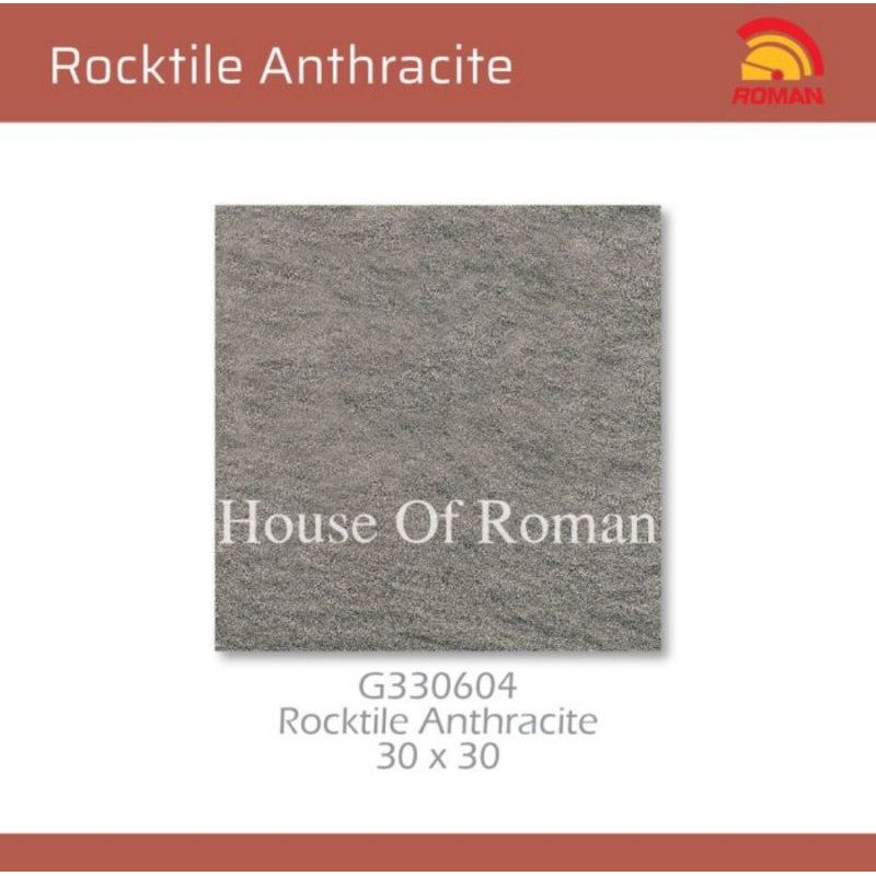Jual Roman Keramik G330604 Rocktile Anthracite 30x30 lantai antislip ...