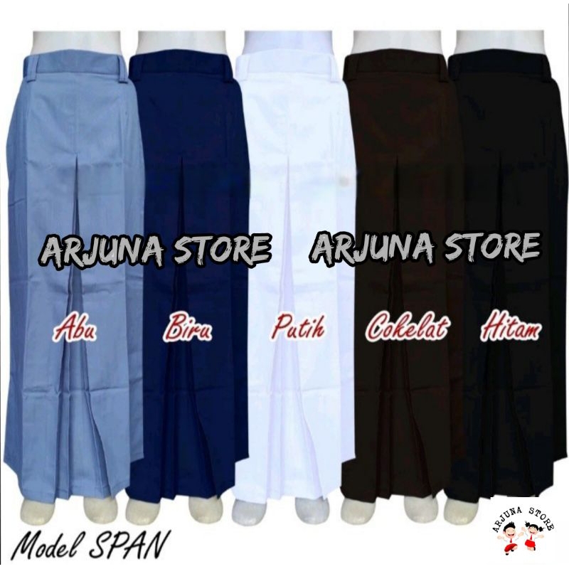 Jual Rok Span SMP SMA Osis Pramuka Putih Abu Biru Hitam Coklat | Shopee ...