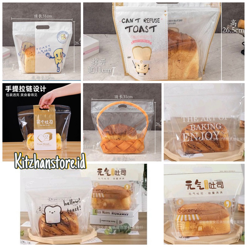 Jual 10pcs plastik roti tawar premium tebal ziplock zipper kantong ...