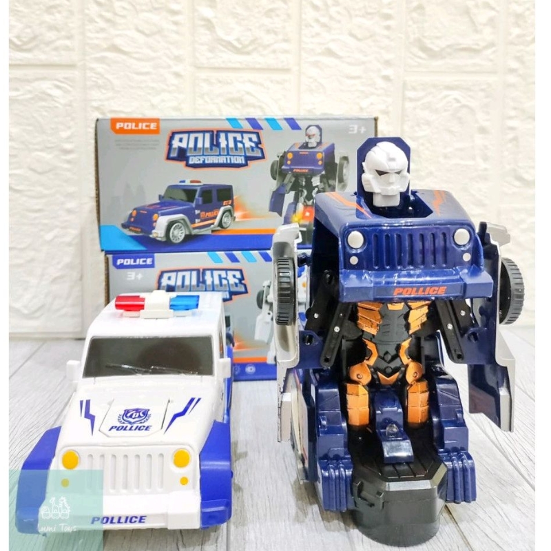 Jual Mainan Anak Police Deformation Mobil Jeep Polisi Jadi Robot ...