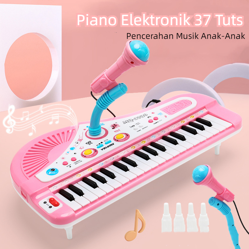 Jual Mainan Piano MIC Keyboard Elektronik 37 Kunc Piano Mini Dengan ...