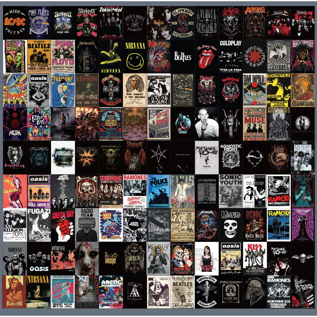 Jual POSTER BAND ISI 117pcs | DELUSIONWALL | POSTER DINDING BAND ...