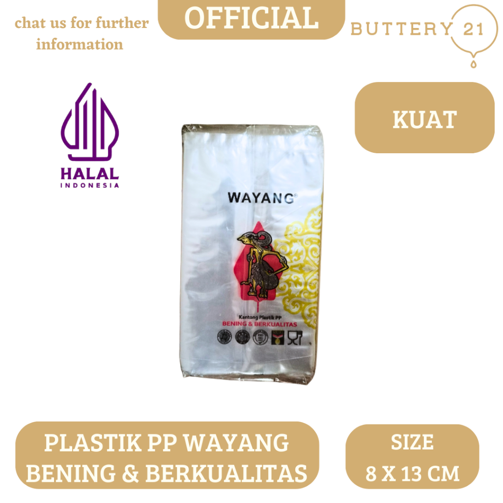 Jual PLASTIK WAYANG UKURAN 8 X 13 CM/PLSTIK PP/PLASTIK BENING/ISI 1000 ...