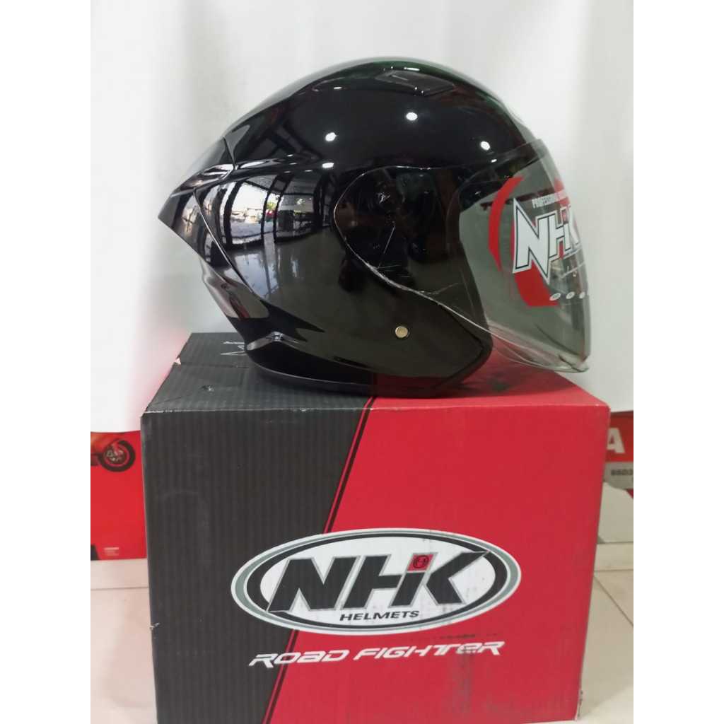 Jual HELM NHK R1 Elite (Black glossy) | Shopee Indonesia