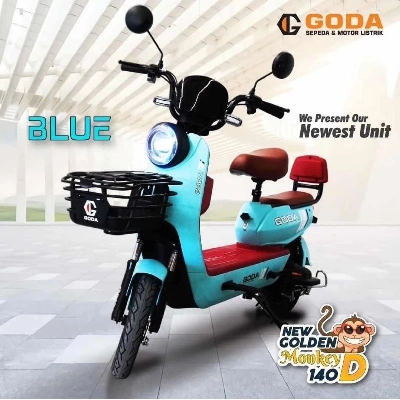 Jual SEPEDA LISTRIK GODA 140 D BIRU | Shopee Indonesia