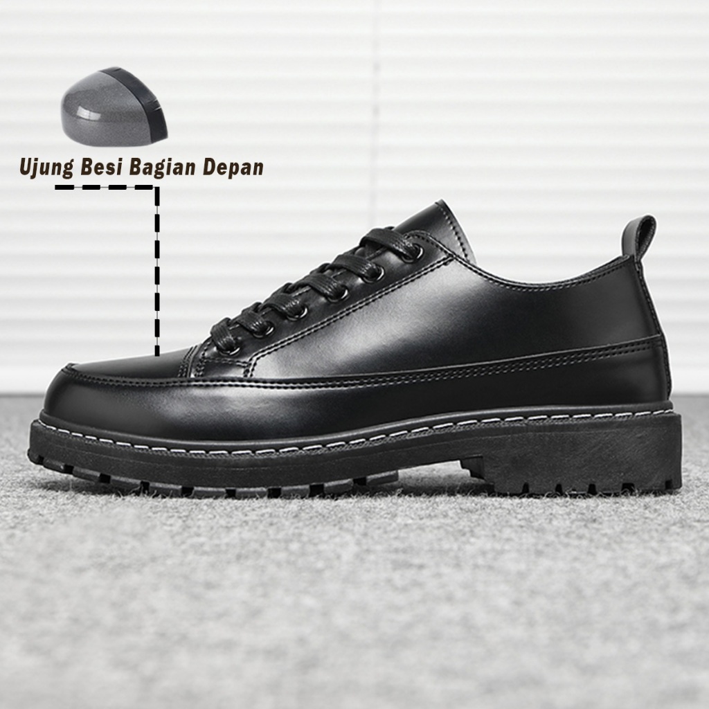 Jual Sepatu Casual Docmart Ujung Besi Sepatu Safety Pria Kerja Sepatu ...