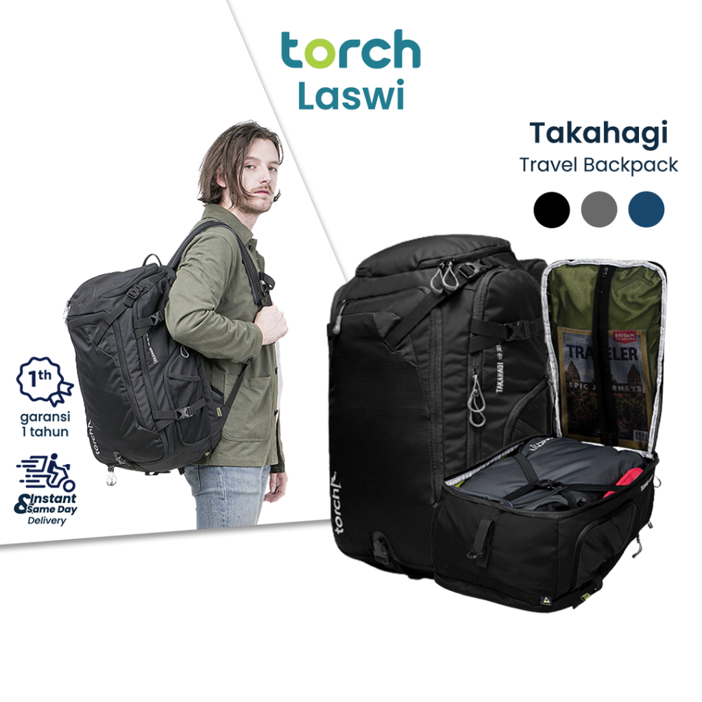 Jual TORCH Tas Travel Backpack Takahagi 40L | Shopee Indonesia