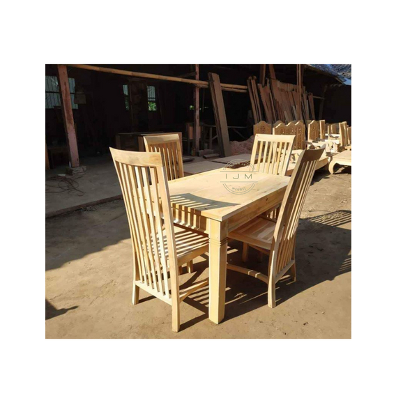 Jual set kursi meja makan balero kursi 4 kayu jati solid kokoh model minimalis polos murah ...