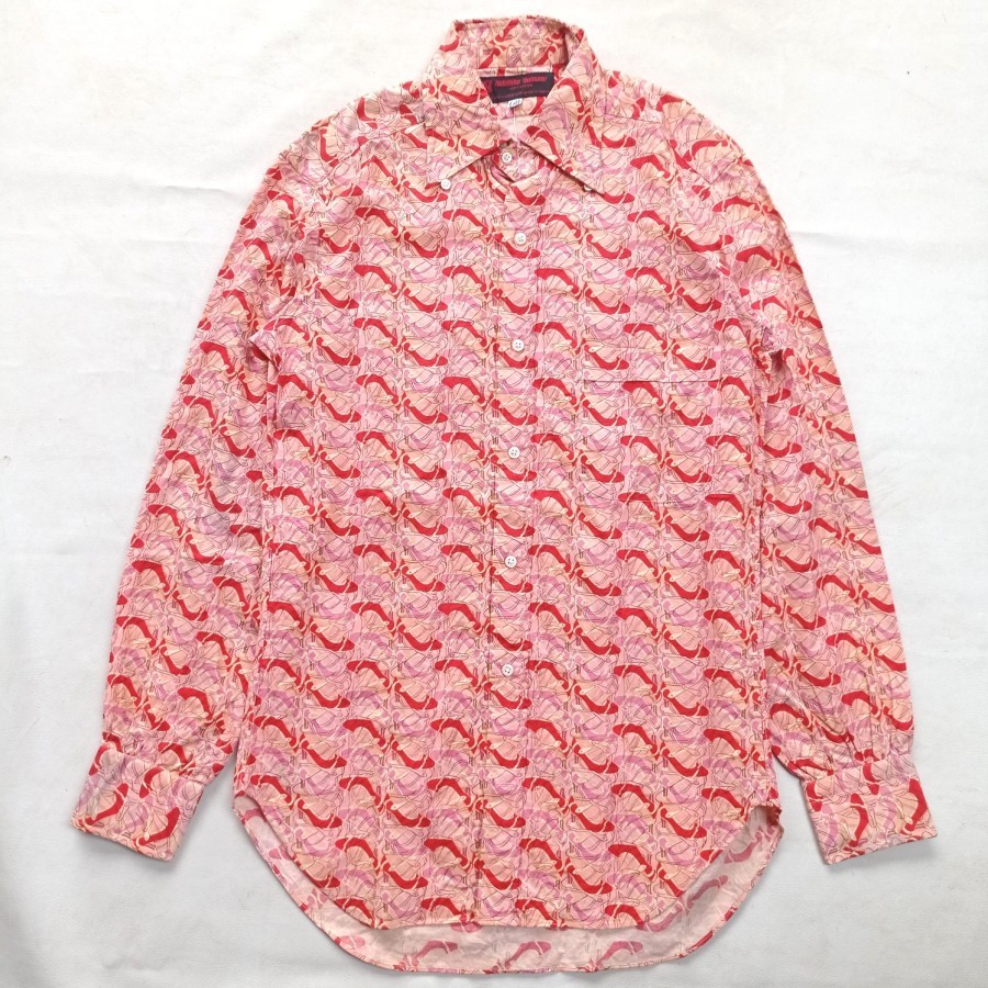 Jual vintage hidehiko yamane evisu japan fullprint casual button down ...