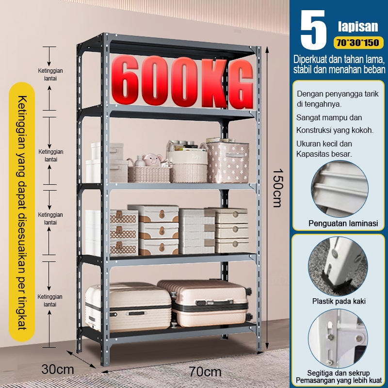 Jual Rak Besi Siku 6/5 susun Rak Serbaguna Rak Aquarium Rak Gudang Rak ...