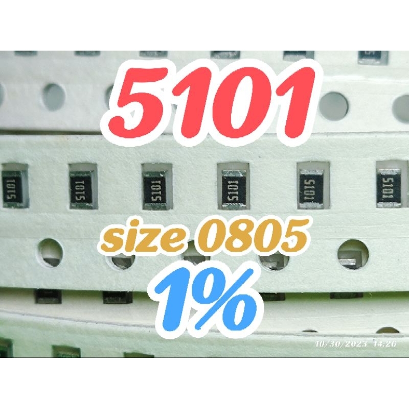 Jual 10pcs Chip resistor smd 5101 512 5K1 size 0805 5,1Kohm 5.1K ohm ...