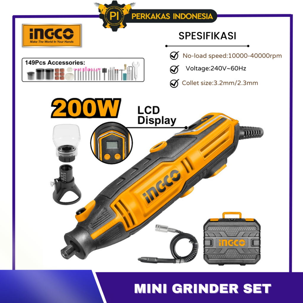 Jual Mini Grinder INGCO MG13328 Mesin Rotary Tool Die Grinda Gerinda ...