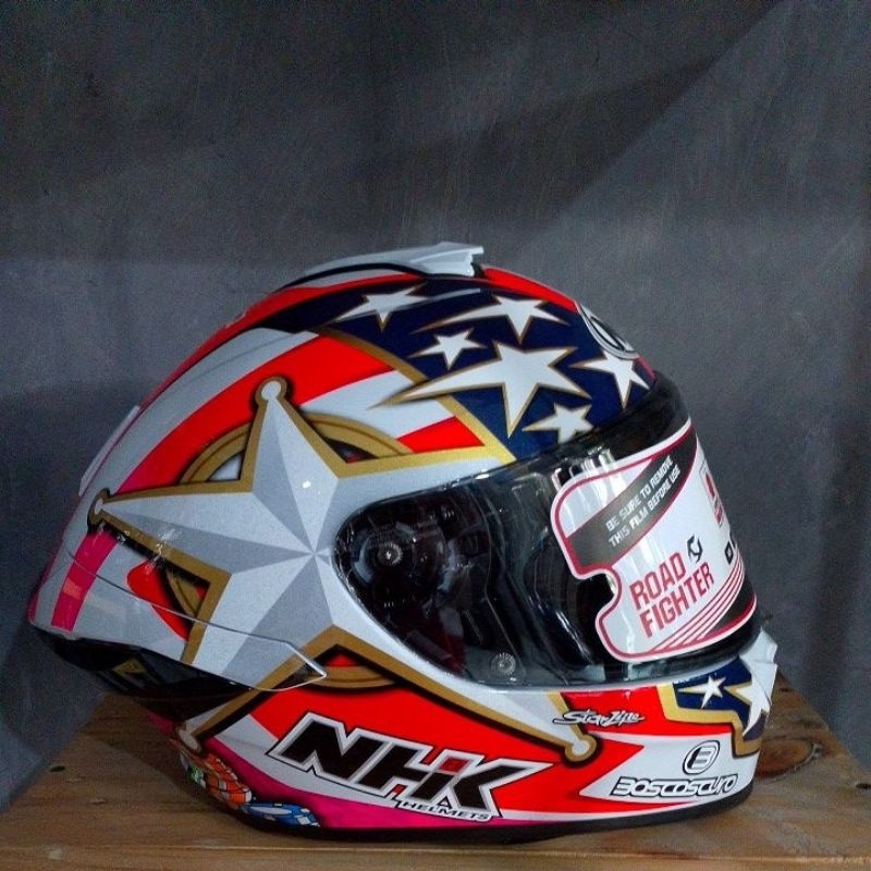Jual HELM NHK MARK 1 ALONSO #7 STAR WHITE GP EDITION HELM FULL FACE ...