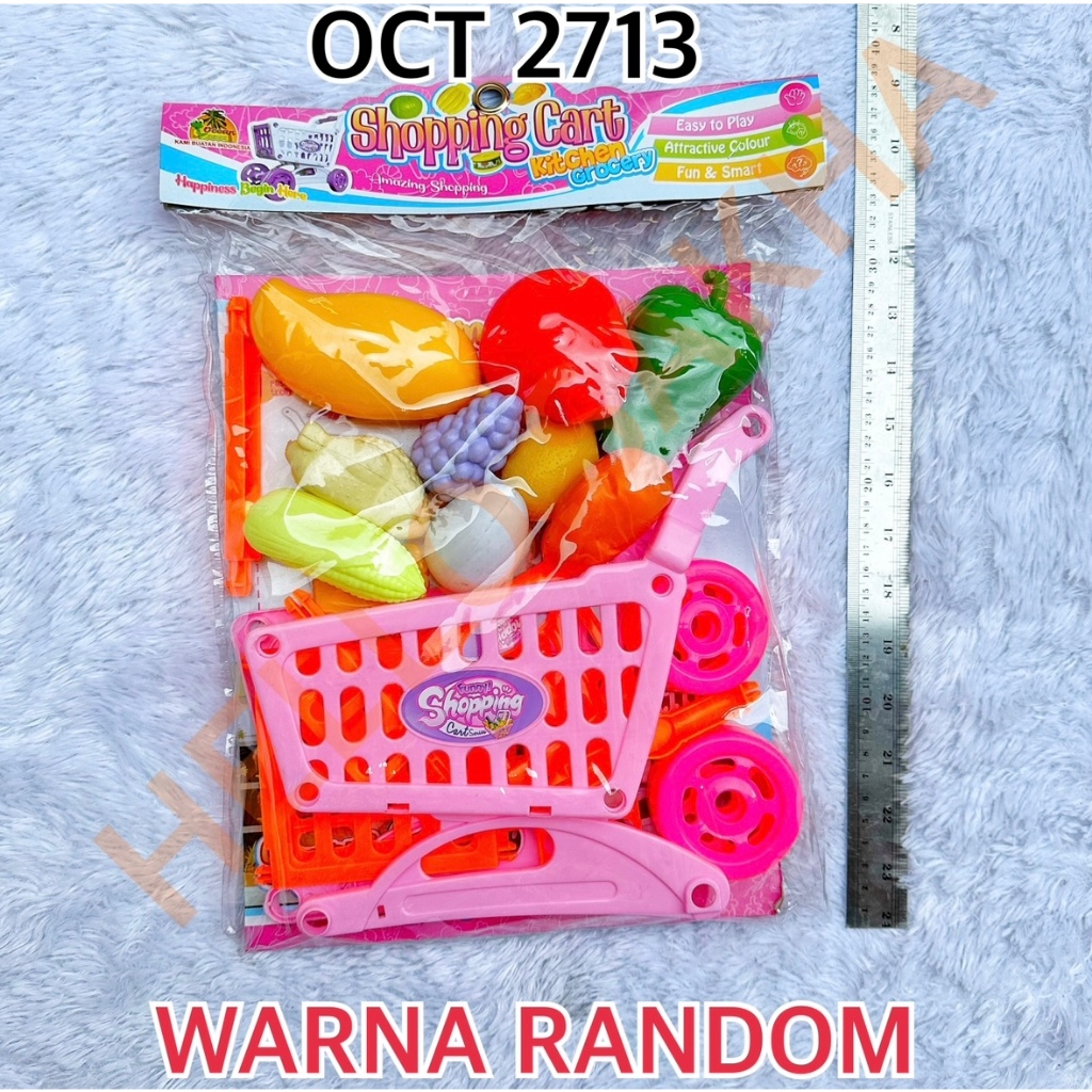 Jual MAINAN OCT 2713 SHOPPING CART KITCHEN GROCERY TROLLEY KERANJANG ...