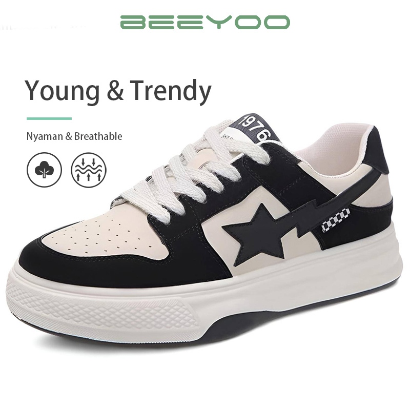 Jual Beeyoo Sepatu Olahraga Wanita Sepatu Sneakers Cewek Santai Sepatu ...