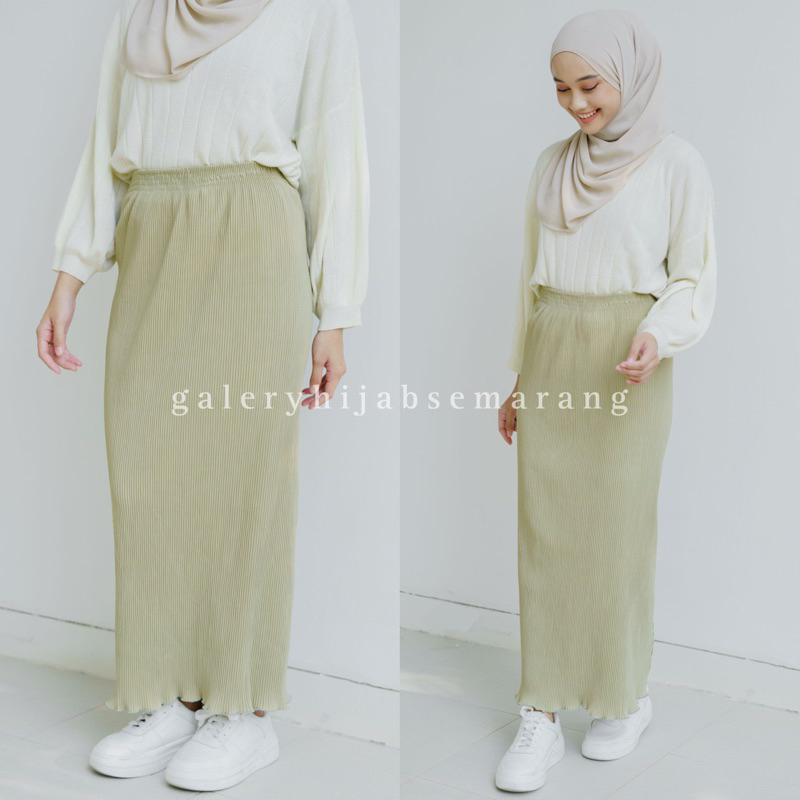 Jual Wavy Pleats Skirt / Rok Plisket Premium /Rok plisket nacy Lidi Kecil | Shopee Indonesia