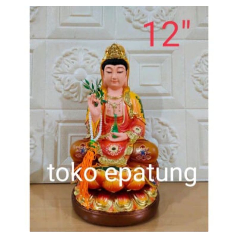 Jual patung rupang dewi kwan im/ guan yin/ kwan in 12inch- fiber- warna ...