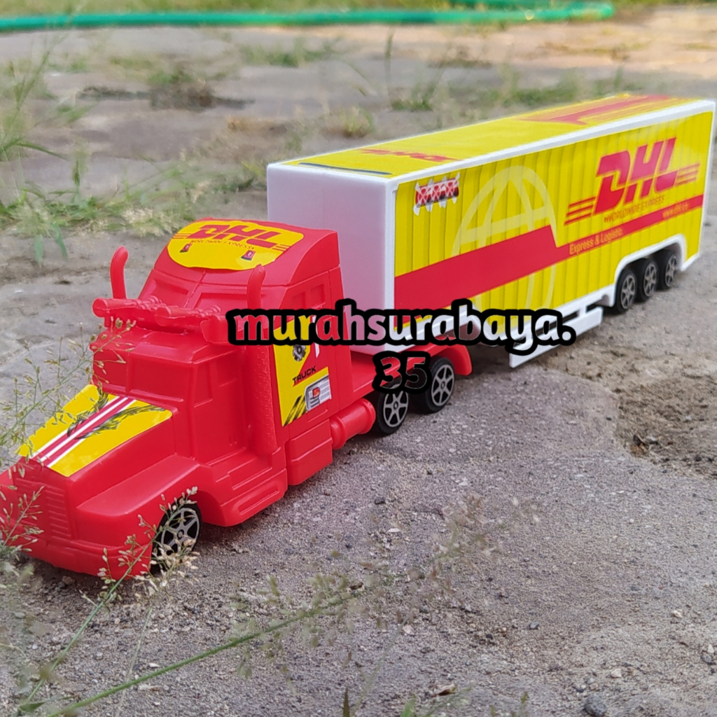 Jual Mainan Mobil Truk Kontainer Pengangkut Ekspedisi Panjang OCT 6033 ...