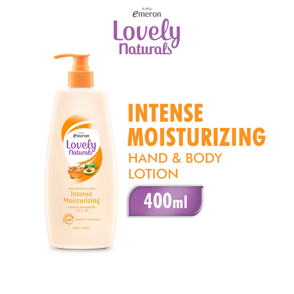 Jual Emeron Lovely Naturals Hand & Body Lotion Intense Moisturizing 400 ml | Shopee Indonesia