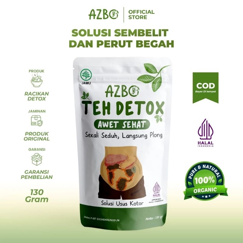 Jual Azbo teh detox pelancar BAB mengatasi sembelit membersihkan usus ...