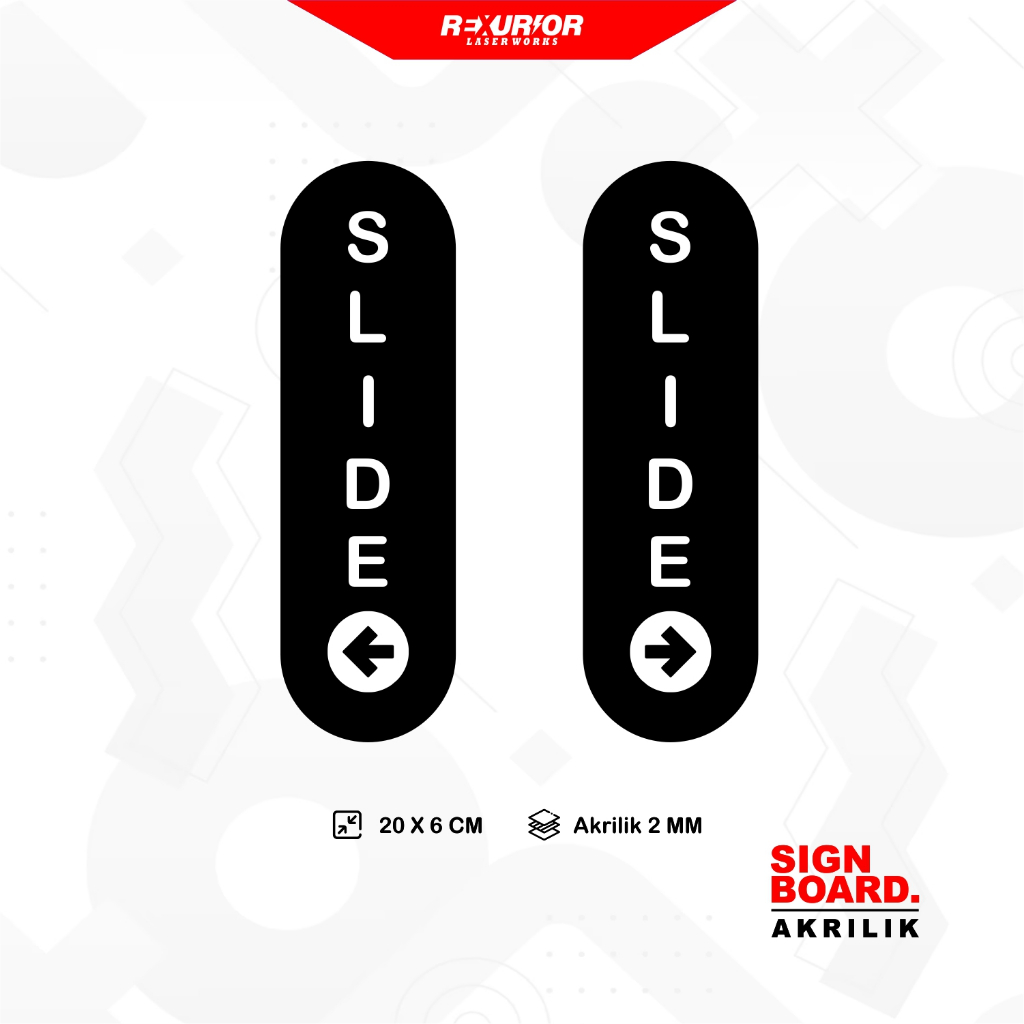 Jual Sign Akrilik Pintu Slide Sign Board Papan Tanda Geser | Shopee ...