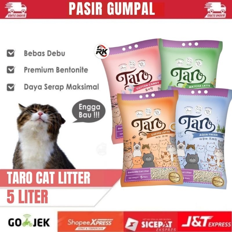 Jual TARO Cat Litter Pasir Gumpal Kucing Wangi 5Liter | Shopee Indonesia