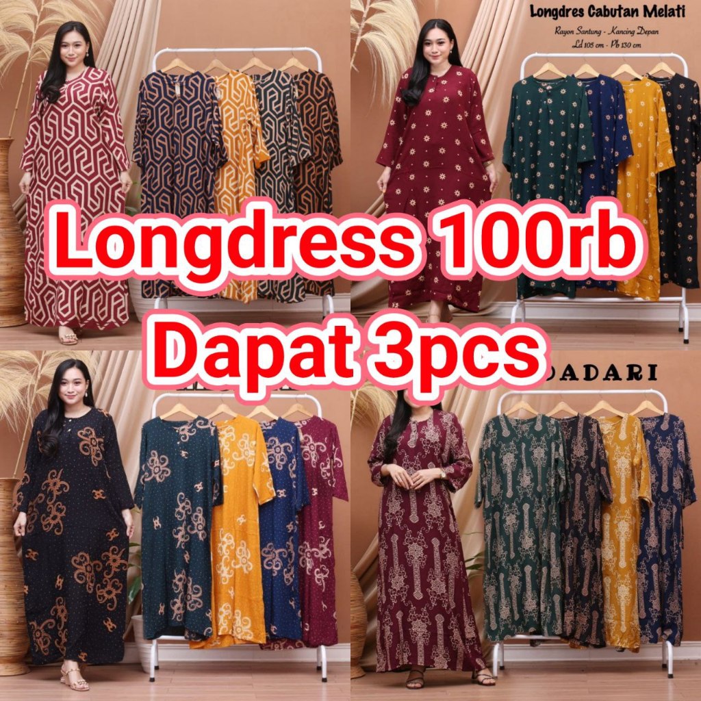 Jual PAKET HEMAT / USAHA 100 RB DAPAT 3 PCS LONGDRESS RAYON MOTIF ... Jual PAKET HEMAT / USAHA 100 RB DAPAT 3 PCS LONGDRESS RAYON MOTIF ...