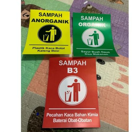 Jual Sign Sticker MAcam-macam sampah ukuran 15cm x 20cm | Shopee Indonesia