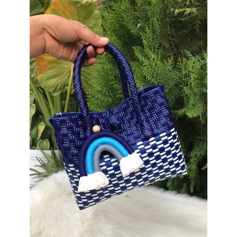 Jual Tas Anyaman Plastik Tas Jali Premium Mini Tote Bag Anyaman ...