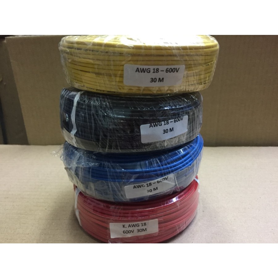 Jual Kabel AWG 18 600 volt - 30 meter | Shopee Indonesia