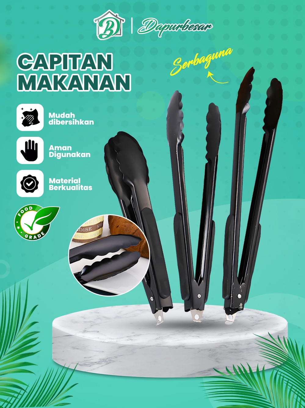 Jual Penjepit Roti Capitan Makanan Roti Alat Makan Penjepit Kue Kitchen ...