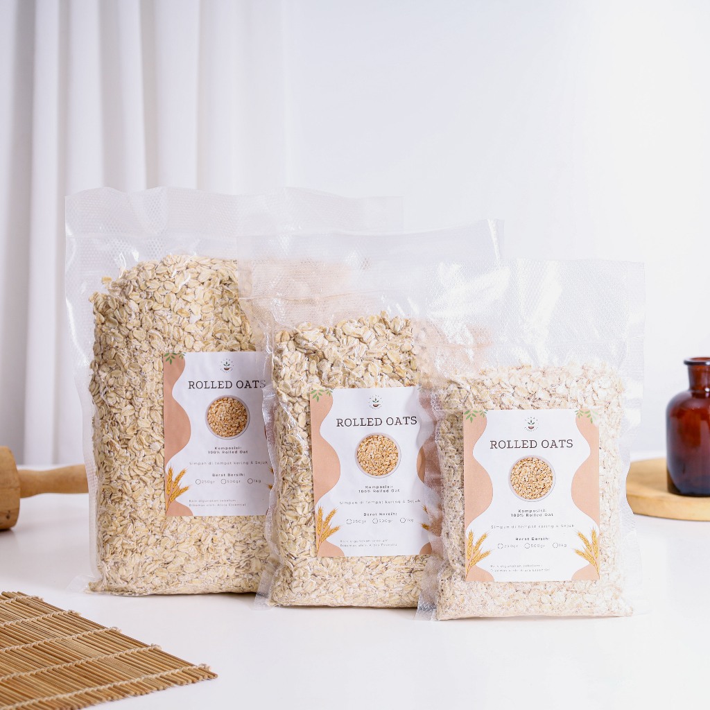 Jual Alora Rolled Oats Oatmeal Wholegrain Gandum Utuh Kasar - Snack ...