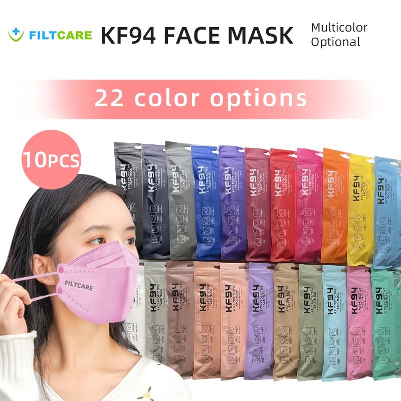 Jual Masker KF94 Filtcare korea 4Ply Earloop Hitam | Shopee Indonesia