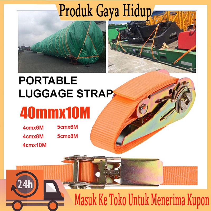 Jual 【BEST QUALITY】4CM*10M Tali Kecepatan Ratchet Tie Down 10 TON ...