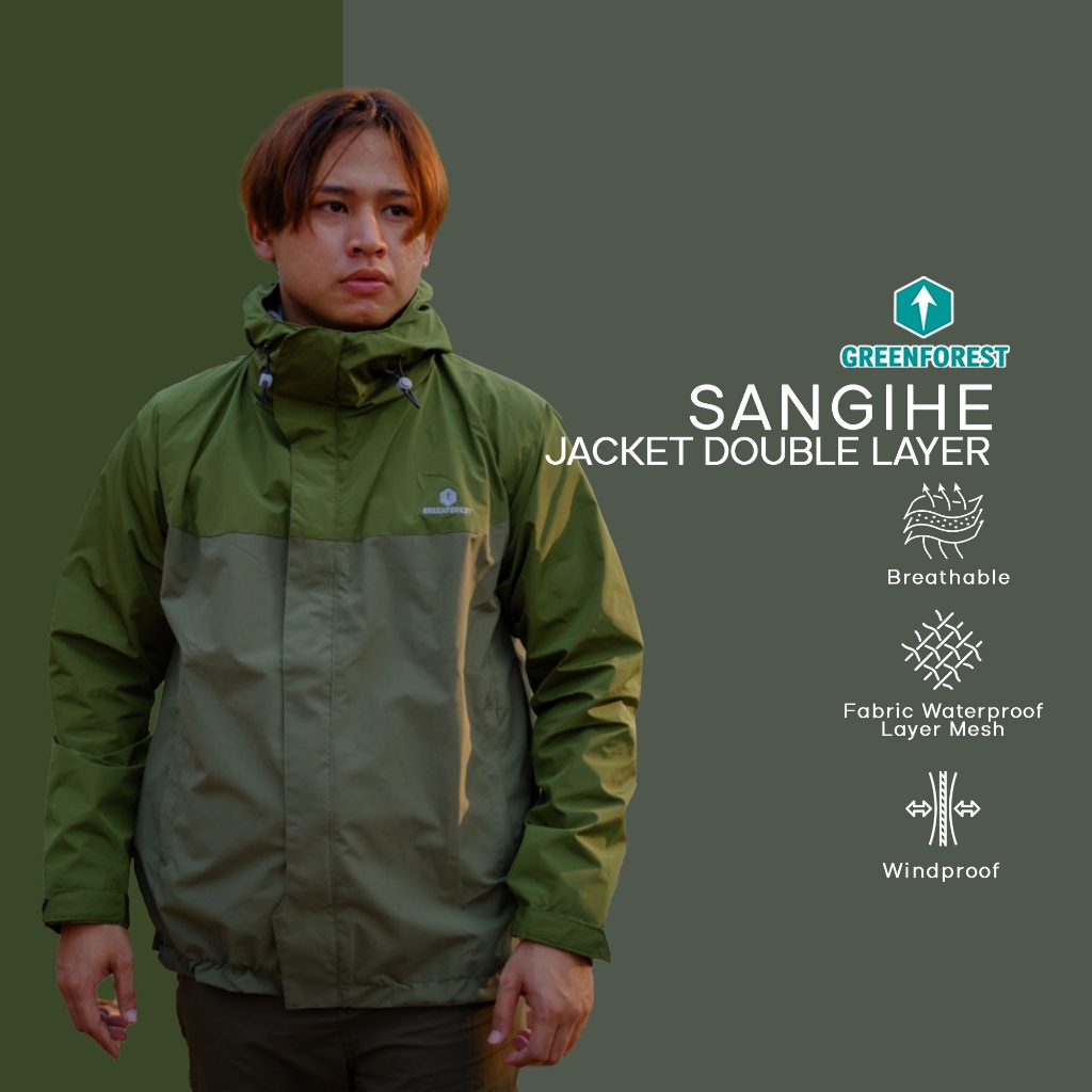 Jual Jaket Gunung Pria Wanita GreenForest Sangihe Outdoor Waterproof ...