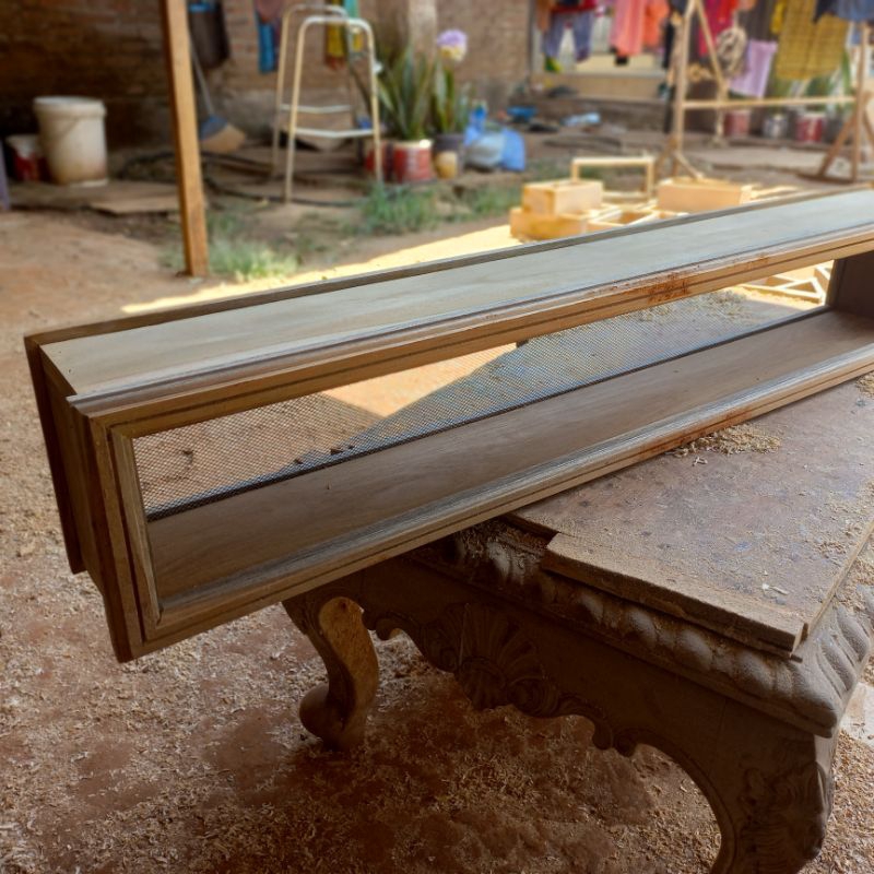 Jual Roster Angin Angin Atas Pintu 140cm, Jendela Kayu Jati Minimalis ...