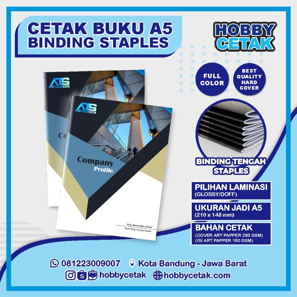 Jual Cetak Buku Majalah Katalog Company Profile (Compro) Ukuran A5 ...