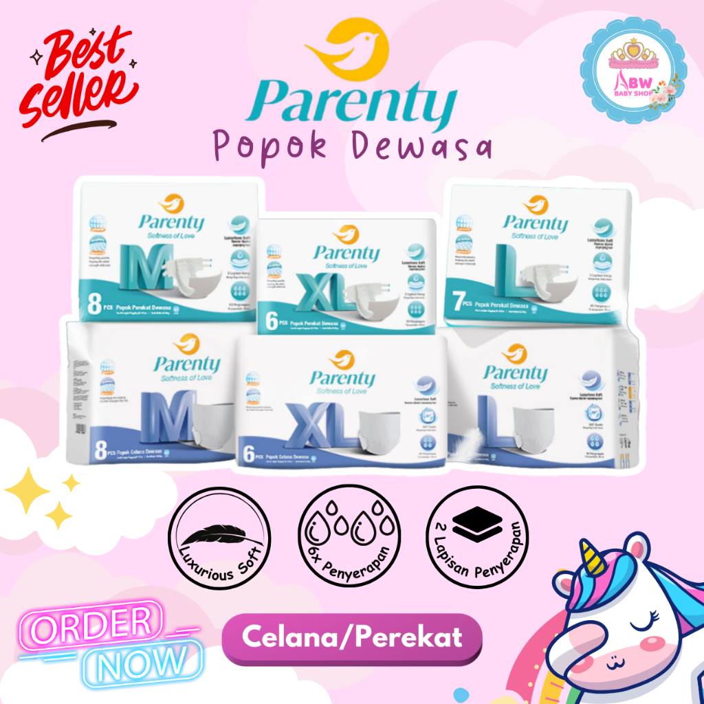 Jual Parenty Adult Diapers - Popok Dewasa Tipe Celana dan Perekat Size ...