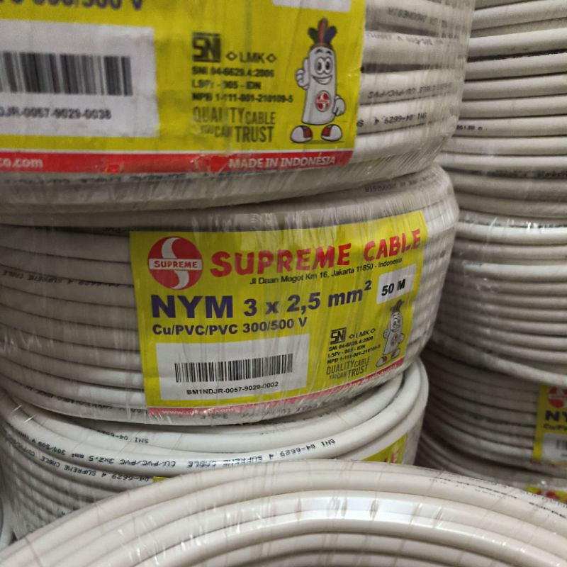 Jual (TERMURAH) KABEL NYM 3 x 2.5 3 x 2.5 mm 50M (METER) SUPREME | Shopee Indonesia
