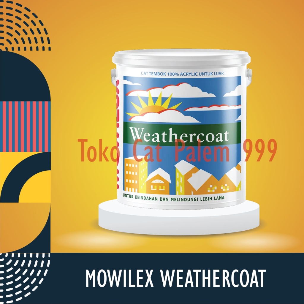 Jual Cat Tembok Exterior Mowilex Weathercoat Warna Putih W 1501 Kemasan
