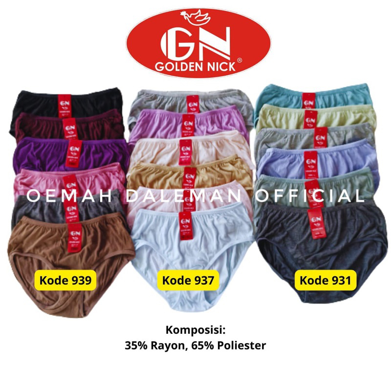 Jual Celana Dalam Wanita Golden Nick ART 939 937 dan 931 CD GN Gelap dan Terang | Shopee Indonesia
