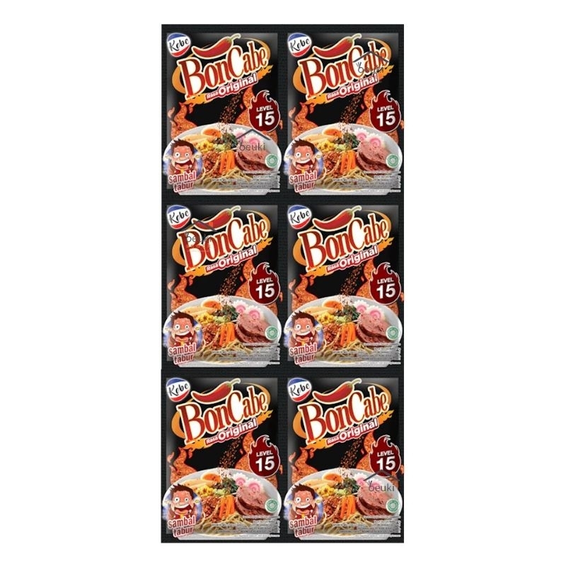 Jual KOBE BON CABE LEVEL 15 SAMBAL TABUR RASA ORIGINAL RENCENG ISI 12 ...