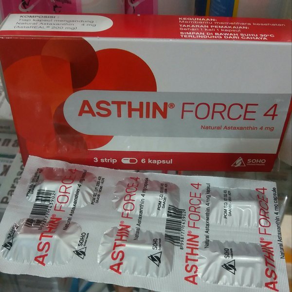 Jual ASTHIN FORCE 4 suplemen kesehatan dan antioksidan isi 20 kapsul ...