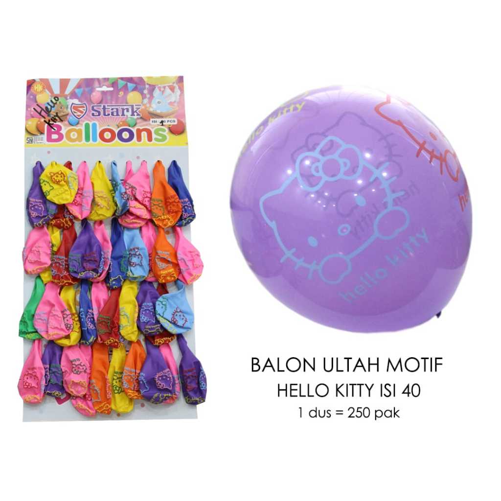 Jual (1 Papan 40 Pcs) Balon Latex Motif Kartun Karakter / Balon Pesta ...