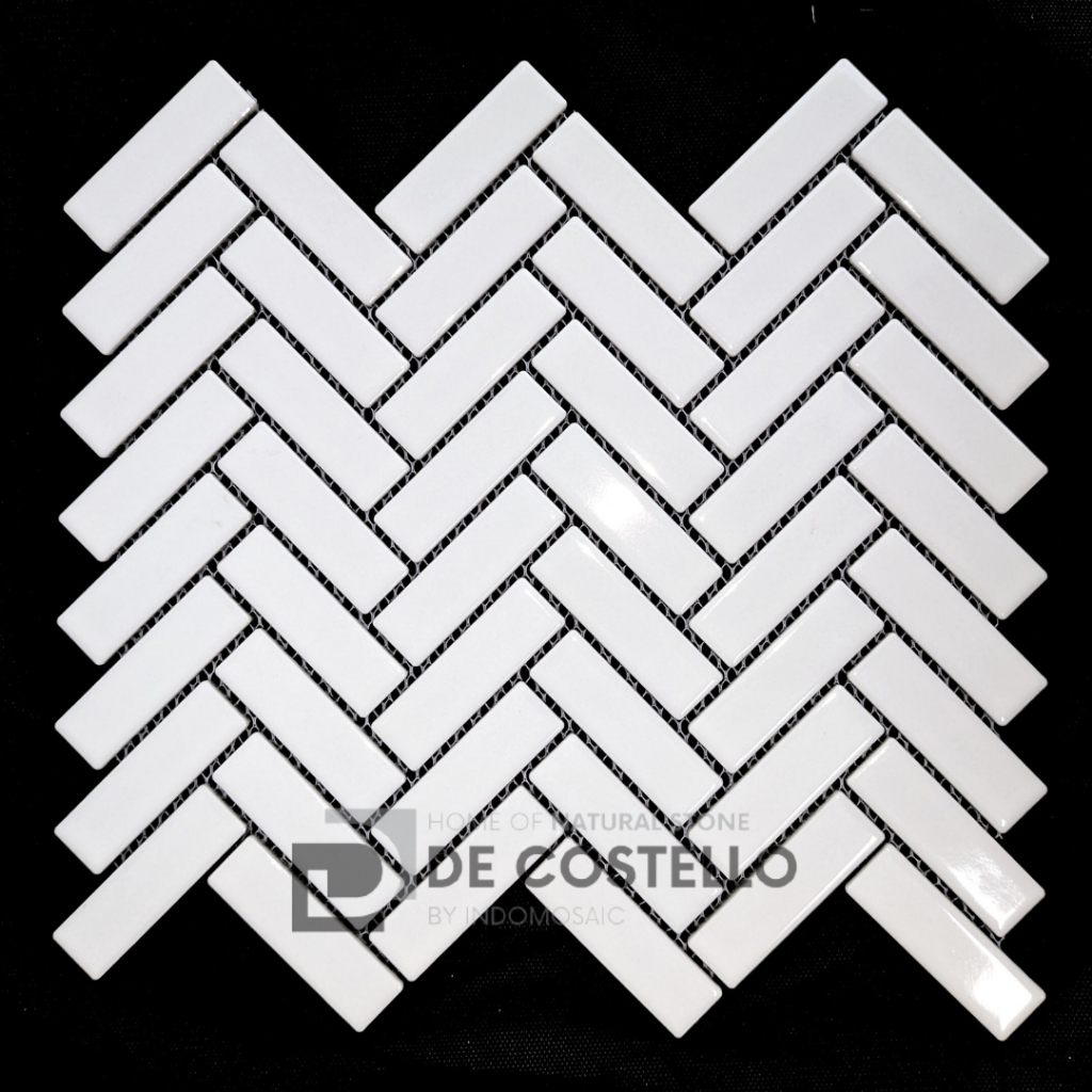 Jual Keramik Mosaic Herringbone White - Stone Deco Indonesia | Shopee ...